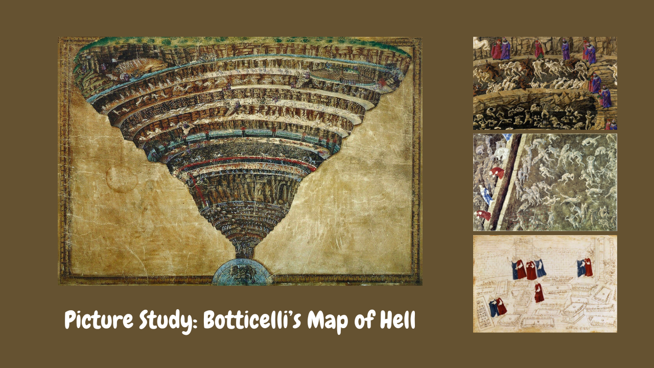 Picture Study: Botticelli’s Map of Hell for Homeschool - ANGELICSCALLIWAGS
