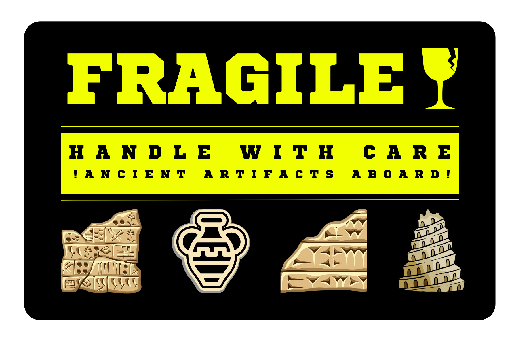 Printable Mesopotamia Luggage Stickers